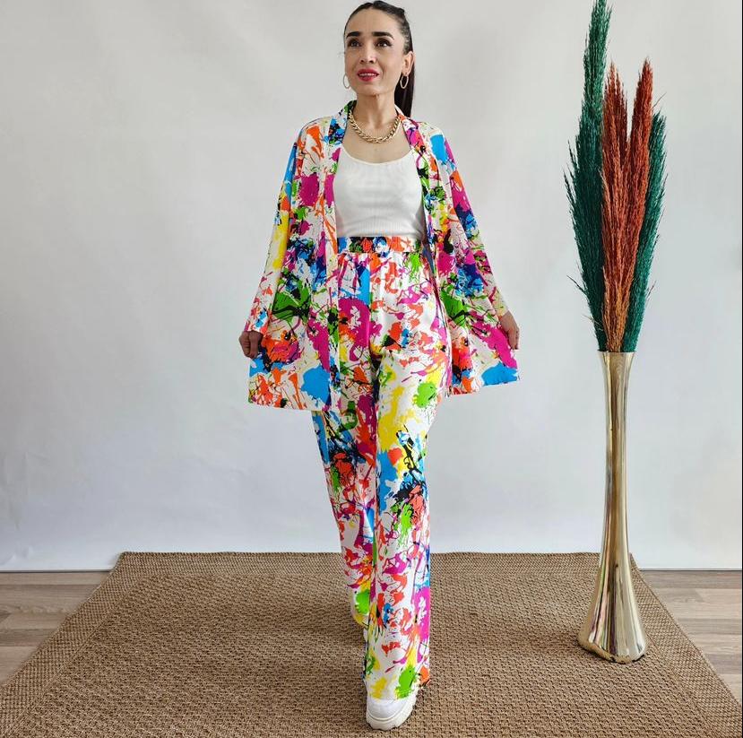 MULTICOLOR 2 PIECE CO-ORD SET – Belle Chic